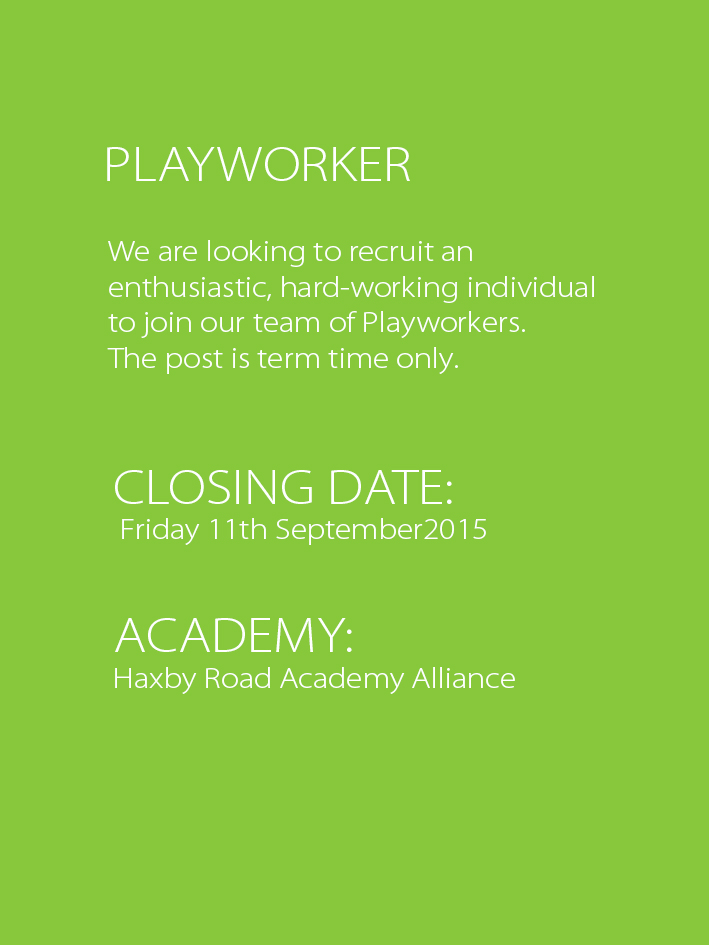 Haxby Road Primary Academy » Playworker